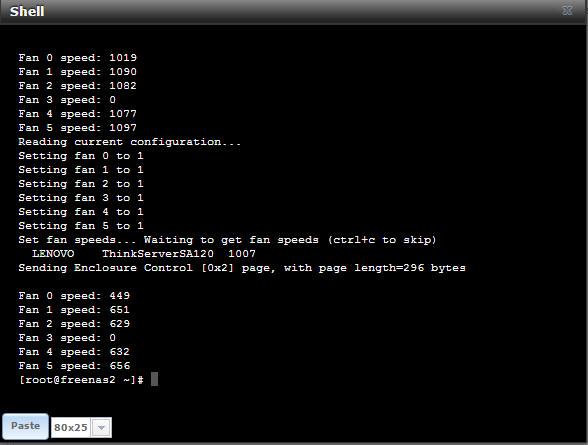 How To: Control Lenovo SA120 fan speeds from within FreeNAS – Tyler Made