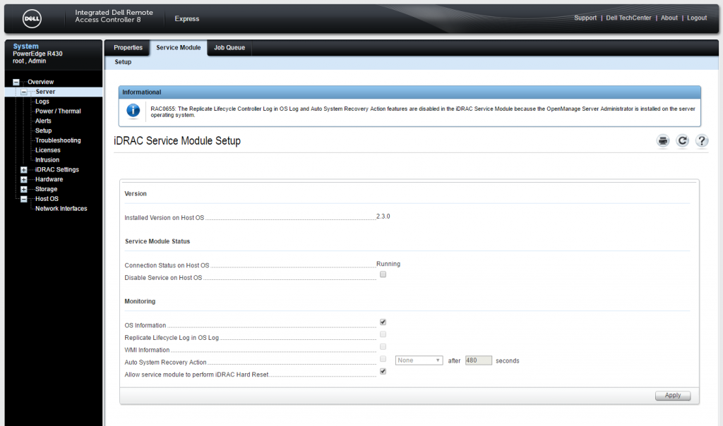 Install Dell iDRAC Service Module VIB v2.3 for ESXi 6.0 – Tyler Made