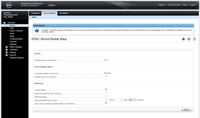 Install Dell iDRAC Service Module VIB v2.3 for ESXi 6.0 – Tyler Made
