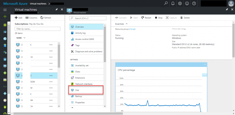 Upgrading the size of an Azure Virtual Machine – Tyler Made